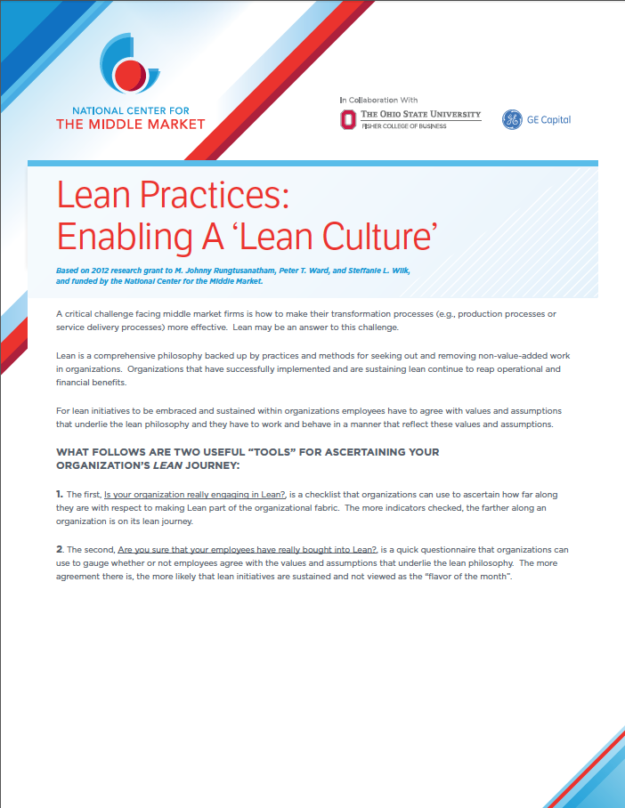 An overview of the Lean Philosophy and tools to access an organization ...